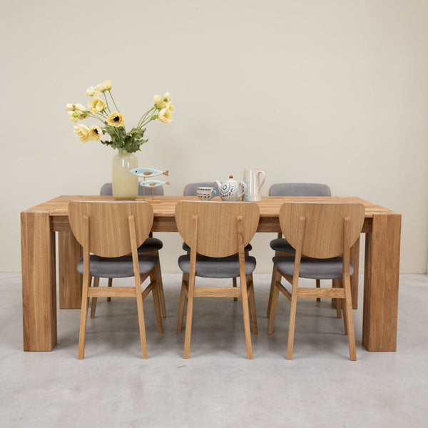 Mesa de comedor madera maciza roble rustico escandinavo nordico