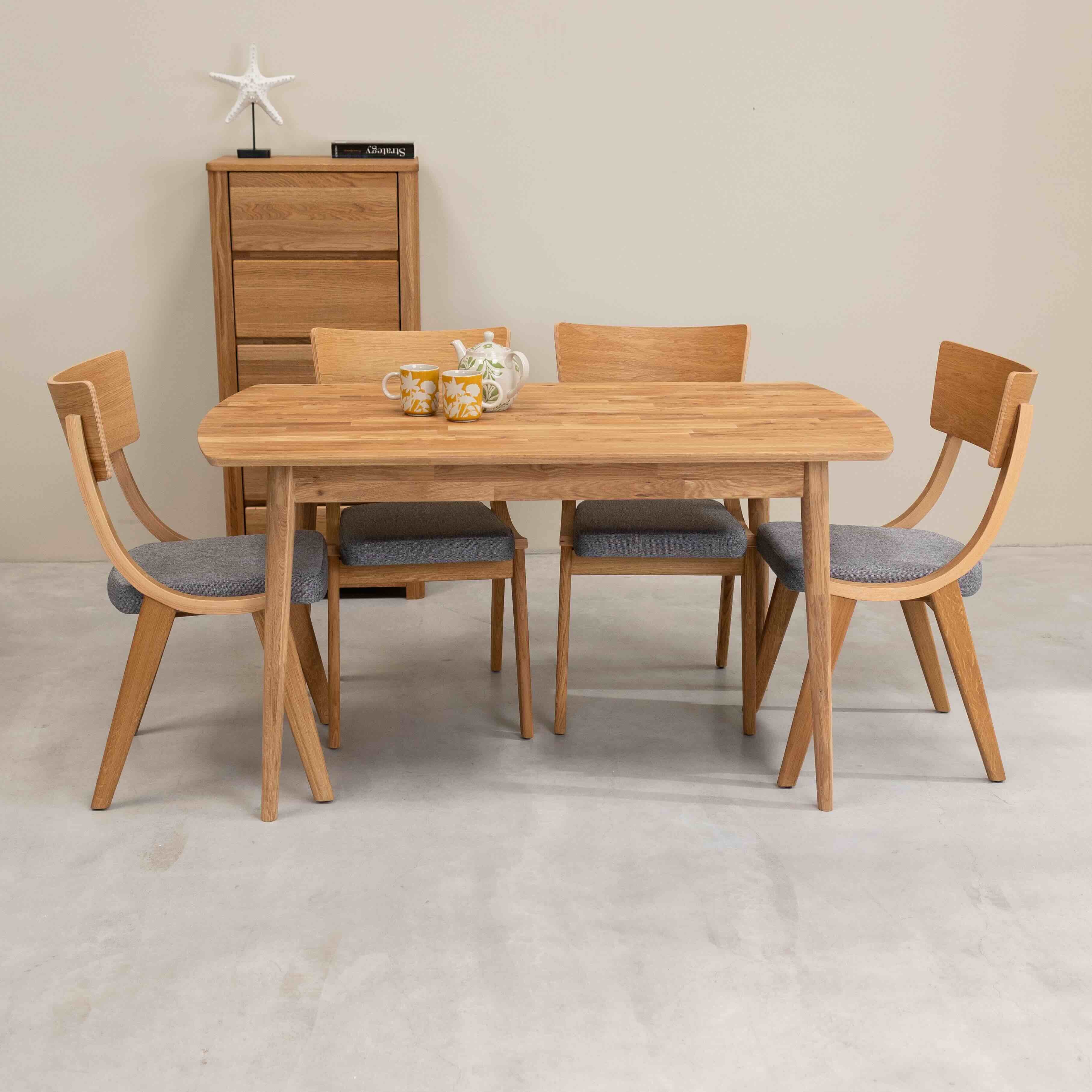 NordicStory Mesa de Comedor Madera Maciza Roble Nordico Escandinavo ...